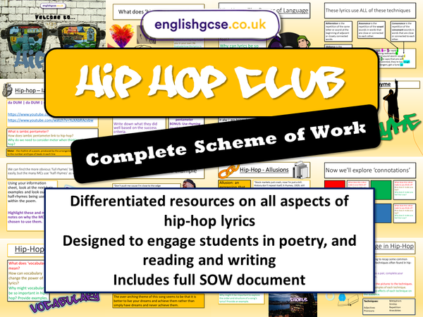 Hip Hop English Club Complete Scheme – EnglishGCSE.co.uk