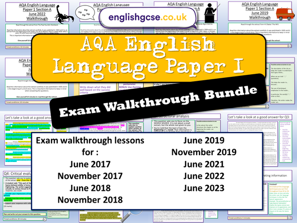 AQA English Language Paper 1 Section A Walkthroughs – EnglishGCSE.co.uk