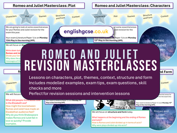 Romeo and Juliet Revision Masterclasses – EnglishGCSE.co.uk