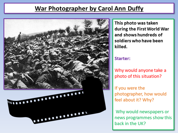 War Photographer by Carol Ann Duffy – EnglishGCSE.co.uk