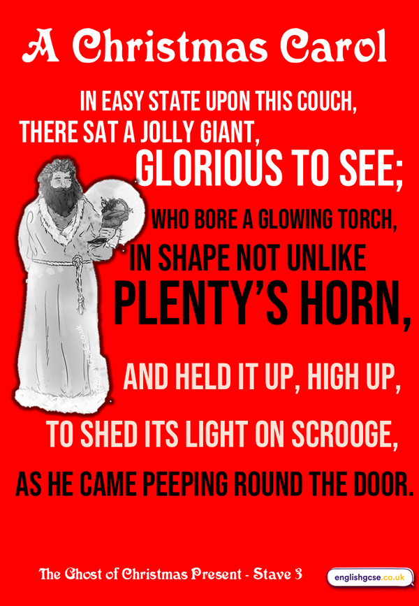 The Ghost of Christmas Present A Christmas Carol Posters – EnglishGCSE ...