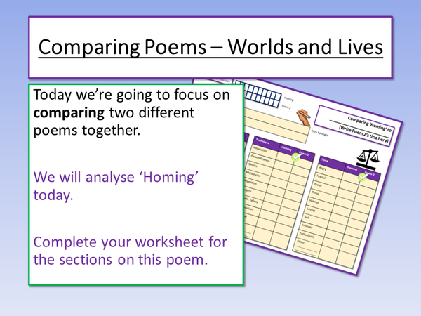 Worlds and Lives Poetry Complete Scheme of Work – EnglishGCSE.co.uk
