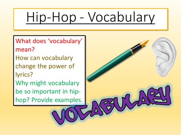 Hip Hop Vocabulary – EnglishGCSE.co.uk
