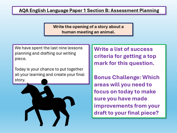 AQA English Language Paper 1 Q5/Section B 2026 Planning Lesson ...