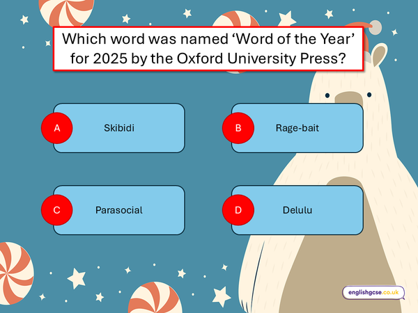 FREE English Christmas Quiz – EnglishGCSE.co.uk