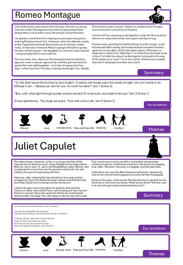 Romeo and Juliet Revision Guide and Cover Pack – EnglishGCSE.co.uk
