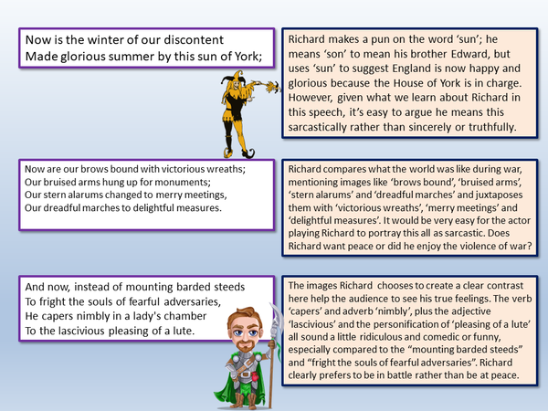 Richard III Act 1 Scene 1 - Year 7 – EnglishGCSE.co.uk
