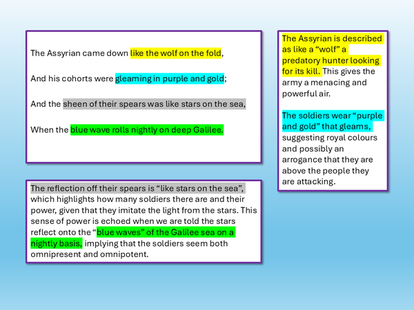 The Destruction of Sennacherib Lord Byron – EnglishGCSE.co.uk