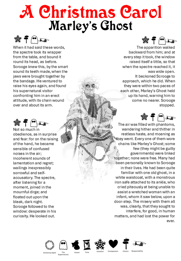 A Christmas Carol Jacob Marley / Marley's Ghost Posters – EnglishGCSE.co.uk