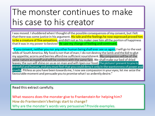 Frankenstein Monster's Companion – EnglishGCSE.co.uk