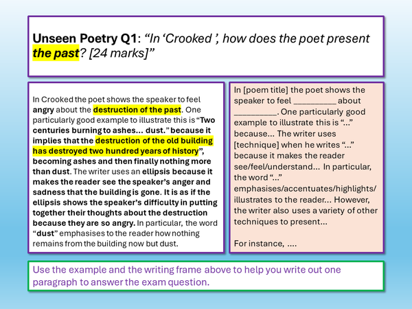 Unseen Poetry Revision Masterclass – EnglishGCSE.co.uk