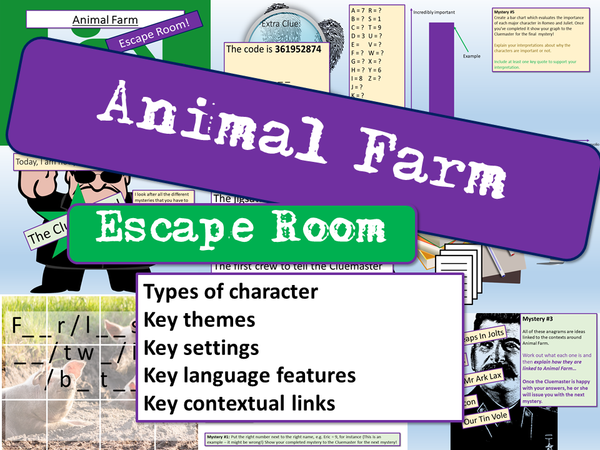 Animal Farm Escape Room – EnglishGCSE.co.uk