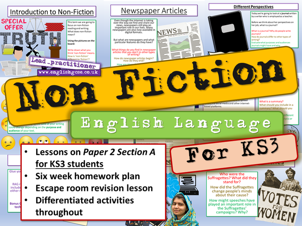 Non-Fiction Reading Complete Scheme – EnglishGCSE.co.uk