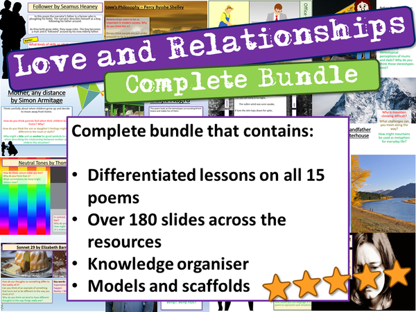 Love and Relationships Complete Unit – EnglishGCSE.co.uk