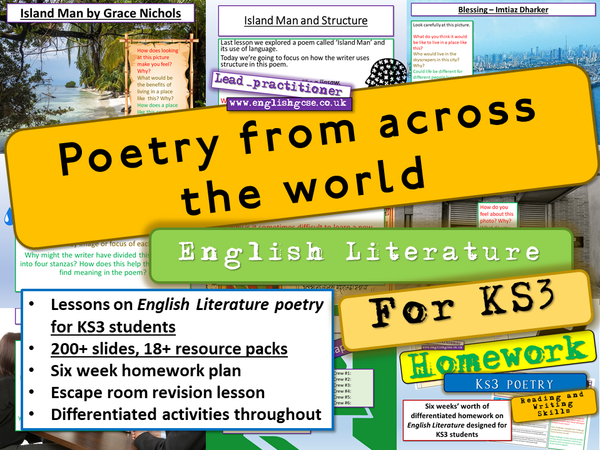 Poetry From Across The World Complete Scheme – EnglishGCSE.co.uk