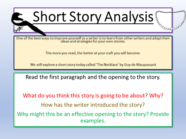 Creative Writing Short Story Analysis EnglishGCSE