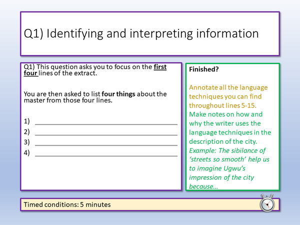 AQA English Language Paper 1 Section A Walkthrough – EnglishGCSE.co.uk