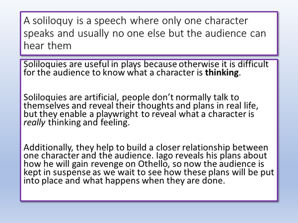 Othello Iago's Soliloquy – EnglishGCSE.co.uk