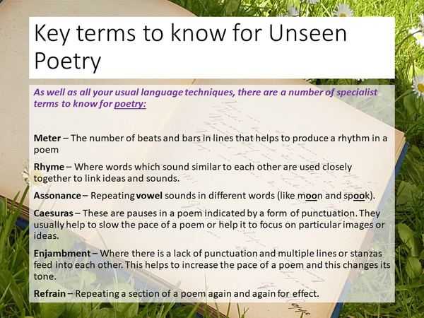 Unseen Poetry Revision – EnglishGCSE.co.uk
