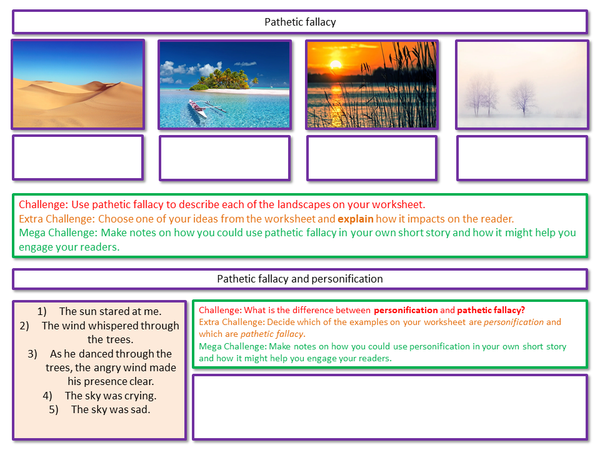 Creative Writing Pathetic Fallacy – EnglishGCSE.co.uk