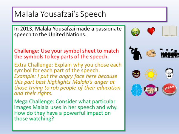 Malala Speech English KS3 – EnglishGCSE.co.uk