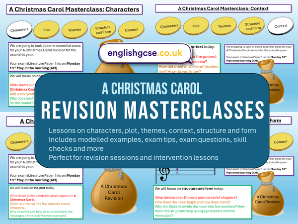 A Christmas Carol Revision Masterclass Whole Pack – EnglishGCSE.co.uk