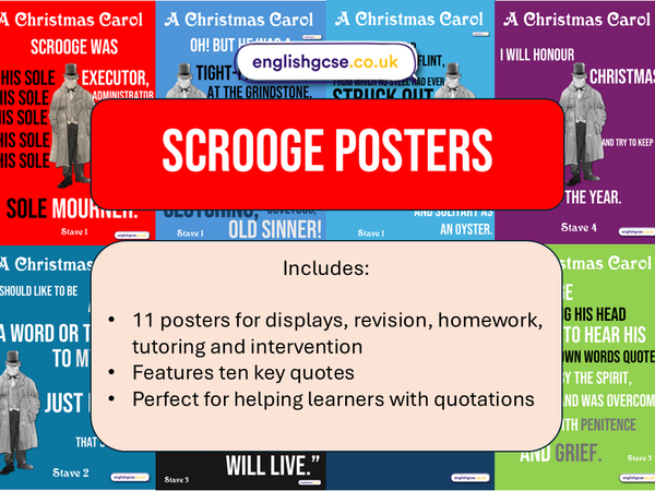 A Christmas Carol Scrooge Quote Posters – EnglishGCSE.co.uk