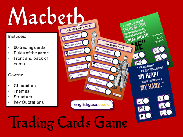 Macbeth Revision Game - Trading Cards – EnglishGCSE.co.uk