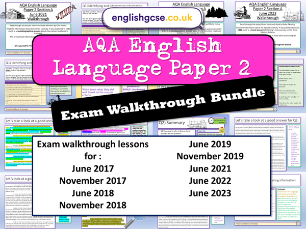AQA English Language Paper 2 Section A Walkthroughs – EnglishGCSE.co.uk