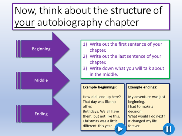 English Transition - Autobiography Structure – EnglishGCSE.co.uk