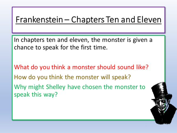 Frankenstein Chapters 10 and 11 – EnglishGCSE.co.uk