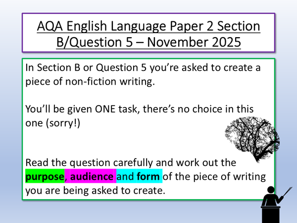 AQA English Language Paper 2 Section B/Q5 November 2025 Walkthrough ...