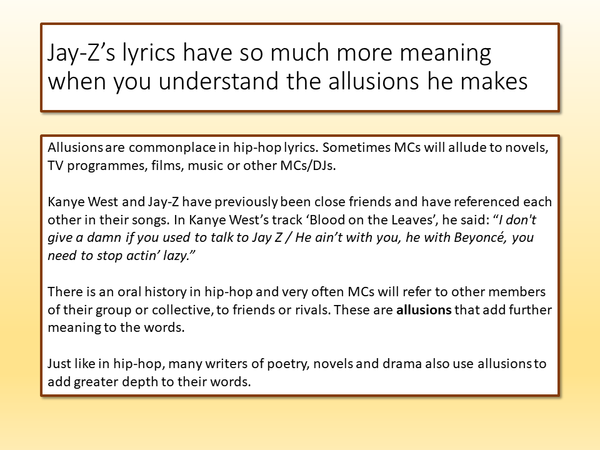 Hip Hop Allusions – EnglishGCSE.co.uk