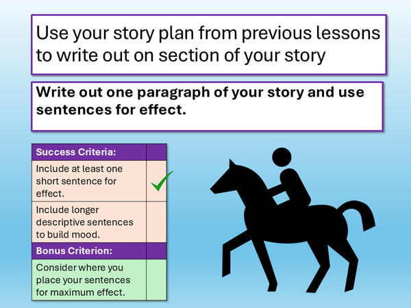 AQA English Language Paper 1/Section B Creative Writing Sentences for ...