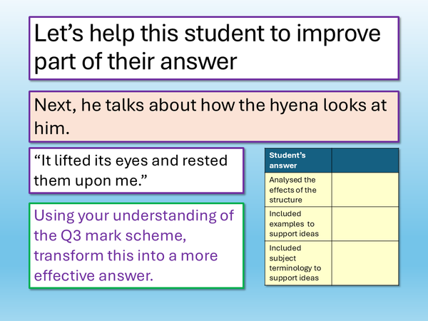 AQA English Language Paper 1 Q3 Improving Structure Analysis 2026 ...