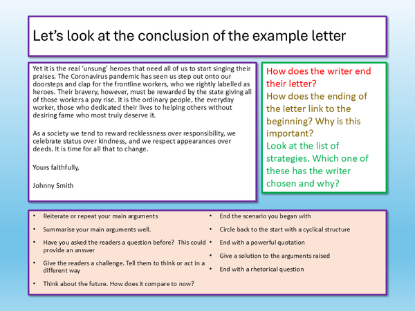 AQA English Language Paper 2 Q5 Letter Writing / Writing Letters ...