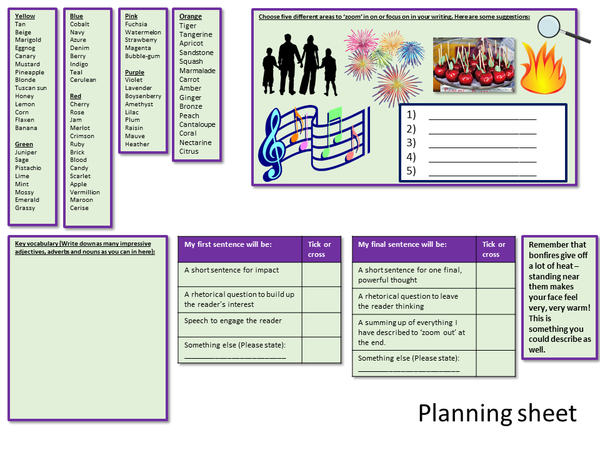 Bonfire Night Descriptive Writing – EnglishGCSE.co.uk