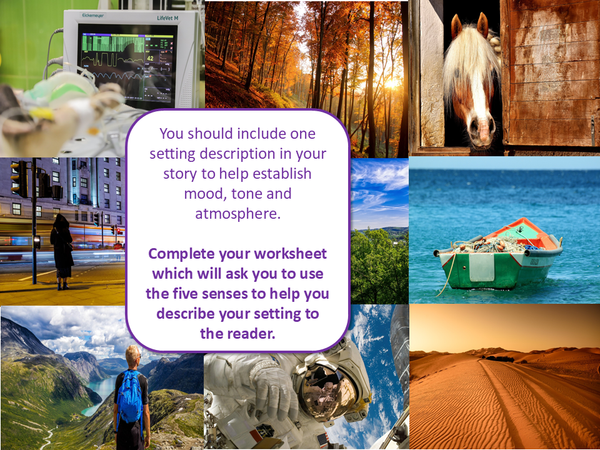 AQA English Language Paper 1 Section B/Q5 Creative Writing Settings 20 ...