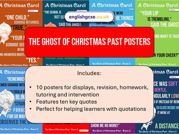 The Ghost of Christmas Past A Christmas Carol Posters – EnglishGCSE.co.uk