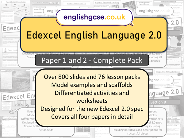 Edexcel 2.0 English Language Complete Pack – EnglishGCSE.co.uk