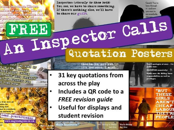 An Inspector Calls Quotes Display Posters – EnglishGCSE.co.uk