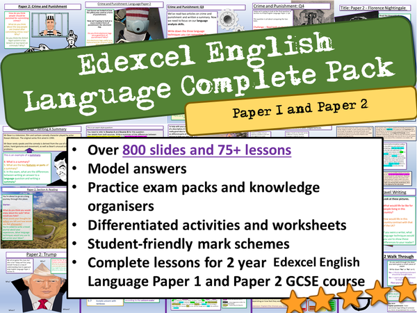 Edexcel English Language Complete Pack – EnglishGCSE.co.uk