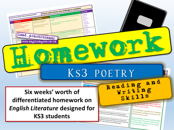 Poetry Homework Pack – EnglishGCSE.co.uk