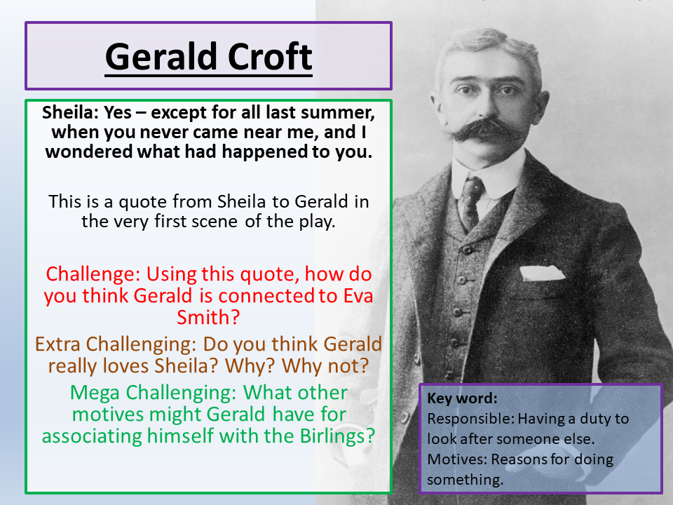 Gerald Croft Important Quotes An Inspector Calls: Key Quotations