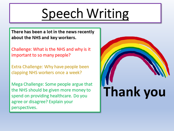NHS Speech Writing – EnglishGCSE.co.uk