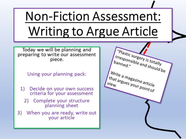Non-Fiction Writing Assessment – EnglishGCSE.co.uk