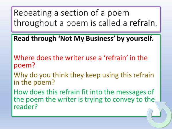 Not My Business Poem – EnglishGCSE.co.uk