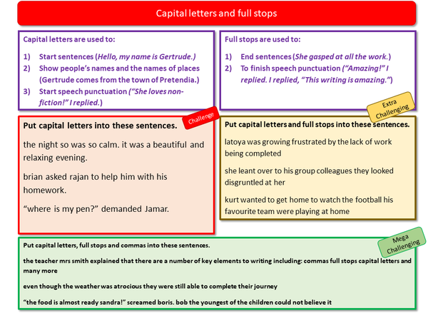KS3 Punctuation – EnglishGCSE.co.uk