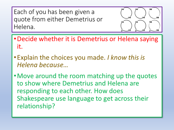 Demetrius And Helena Quotes A Midsummer Night's Dream | Characters,