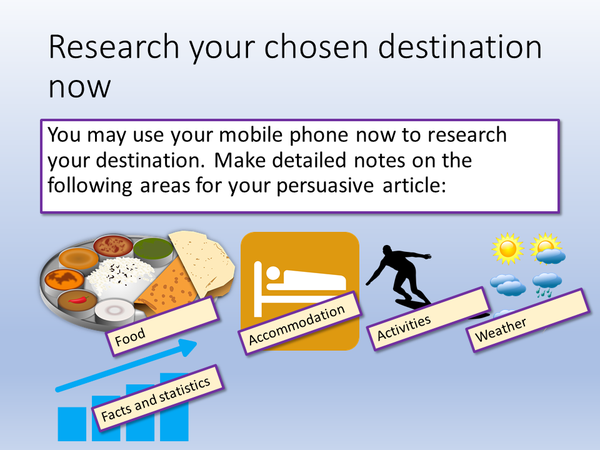 Travel Writing Persuasive Writing – EnglishGCSE.co.uk
